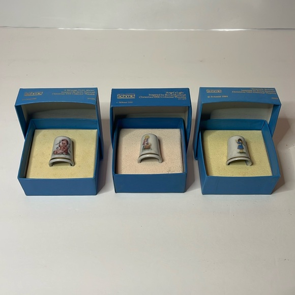 Schmid | Other | Schmid Collector Thimbles Lot Of 3 With Boxes | Poshmark